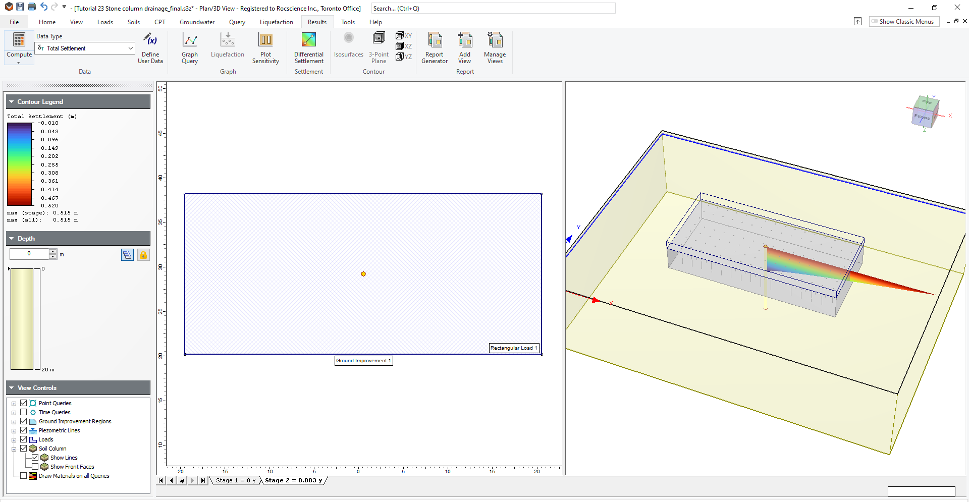 Settle3 Tutorials | 23 - Stone Column Drainage